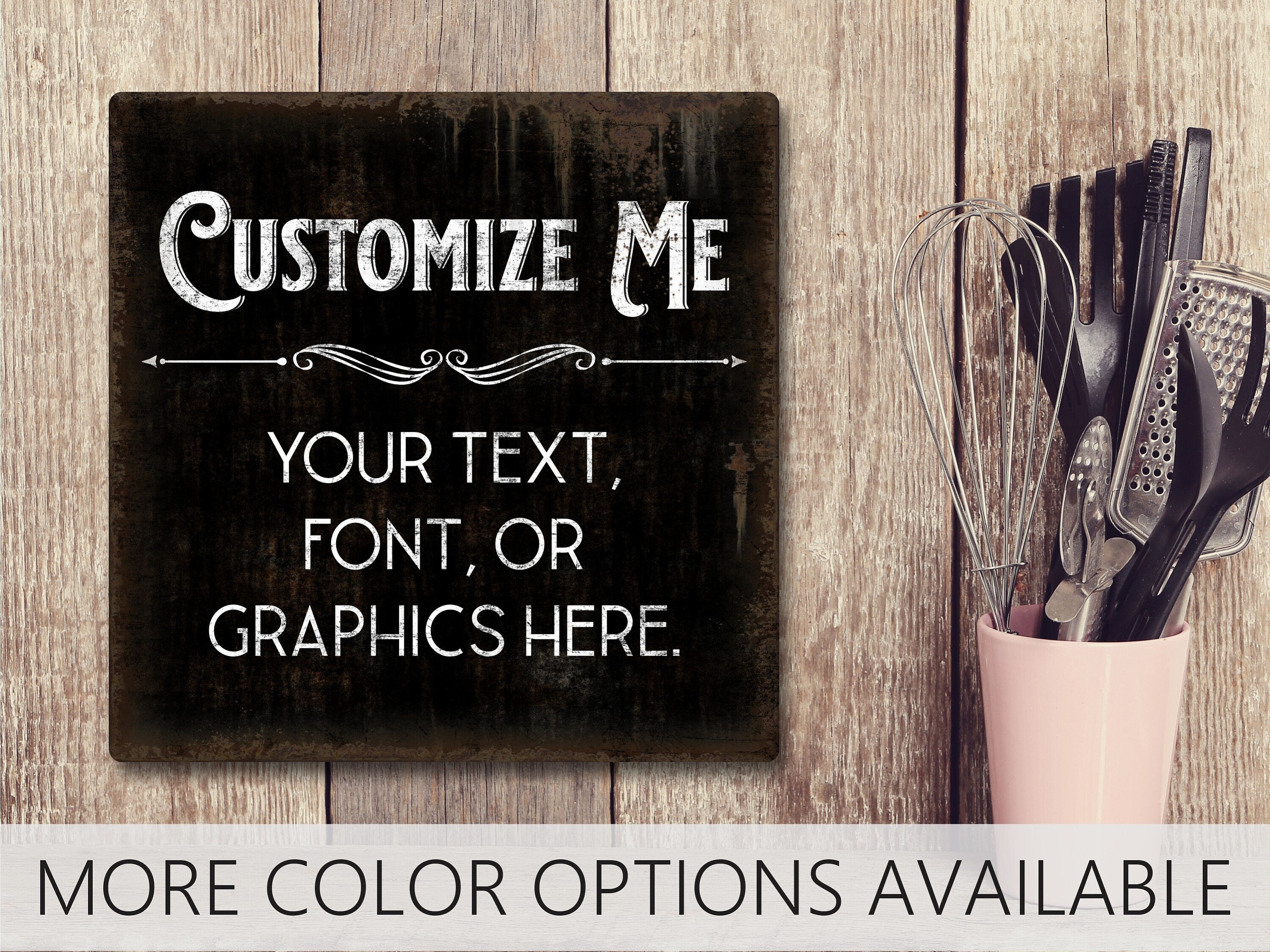 Custom Sign, Custom Metal Sign, Personalized Sign, Kitchen Signs, Rust ...